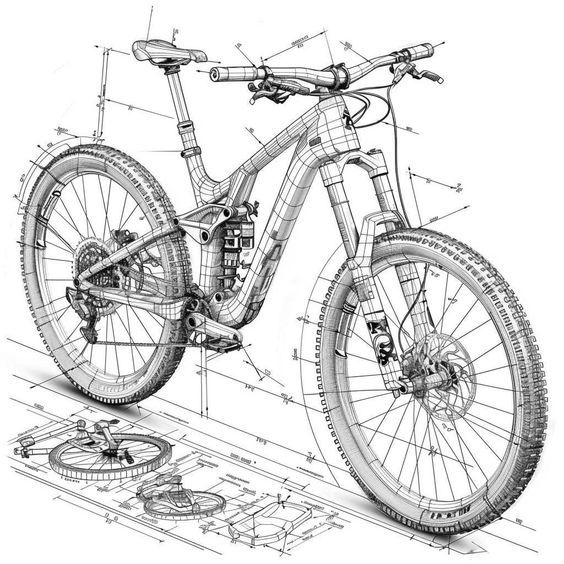 How to Draw a Mountain Bike Easy for Beginners