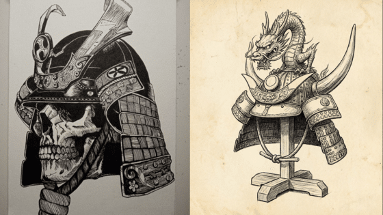 How to Draw a Samurai Helmet Without Stress