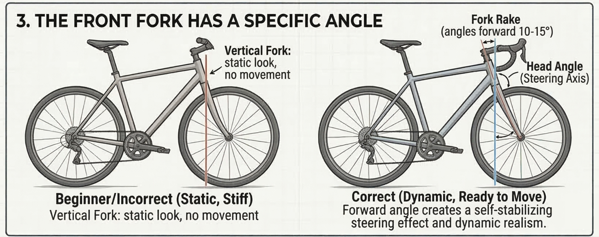 How to Draw a Bike Easy — 10 Steps From Circles to Finished Sketch