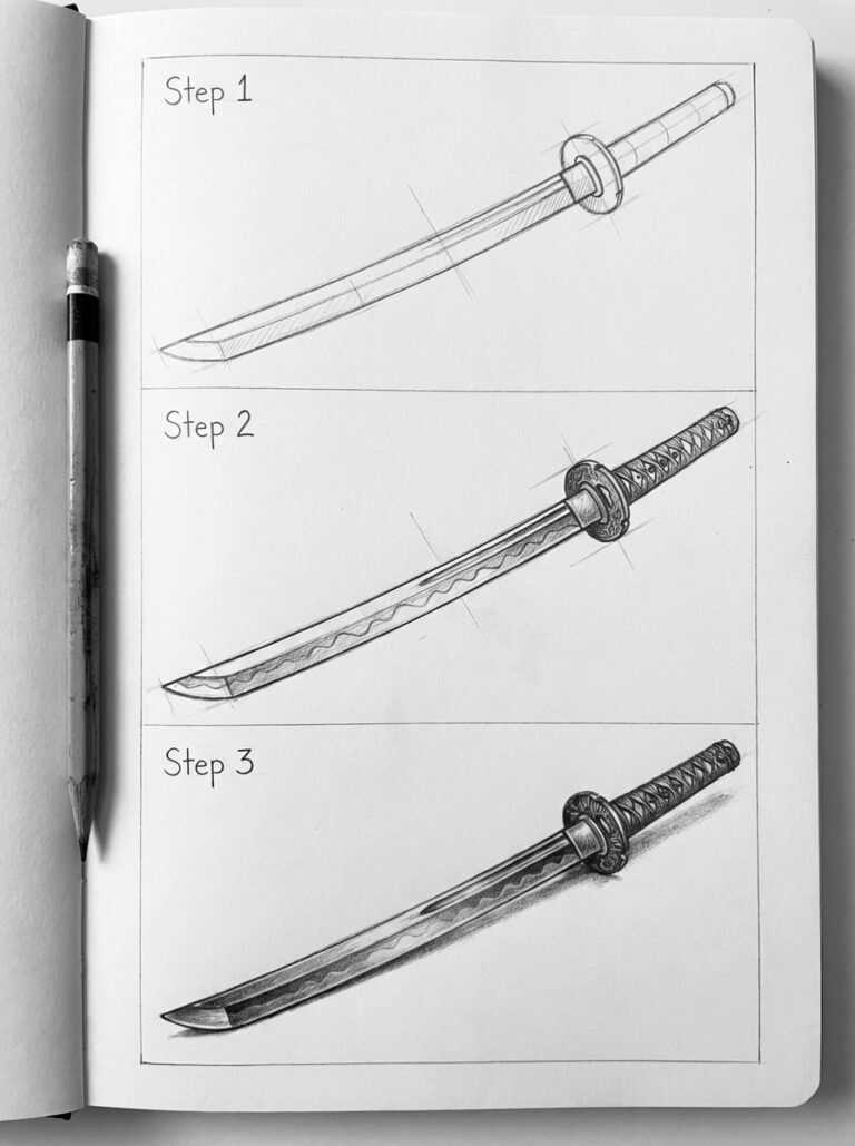Drawing a Samurai Sword Made Simple and Fun for You