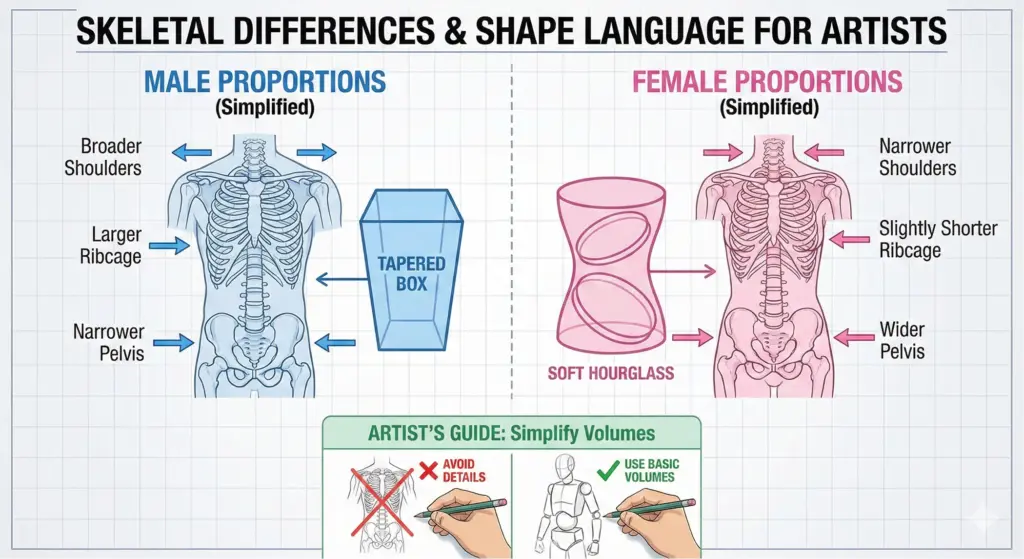 Male vs Female Body Proportions for Artists (Drawing Guide)