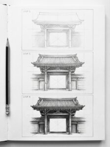 Master Japanese Architecture Drawing: Structures & Balance
