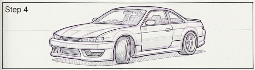 Drift Car Drawing: From Blank Page to Smoke & Stance
