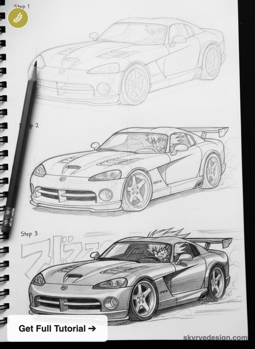 Drift Car Drawing: From Blank Page to Smoke & Stance
