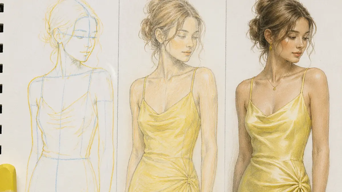Dress Drawing: 15 Fashion Sketch Ideas Step-by-Step (2026)
