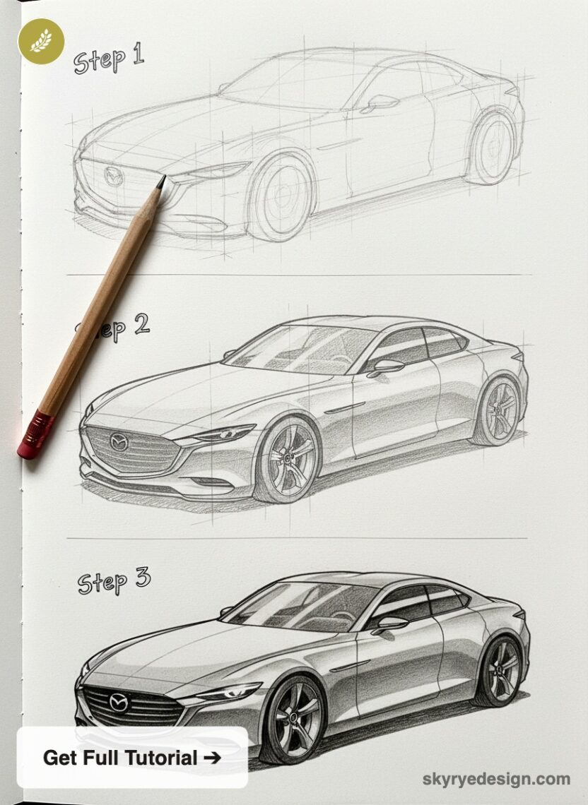 How to Draw a Mazda: 10 Models Step-by-Step (2026)