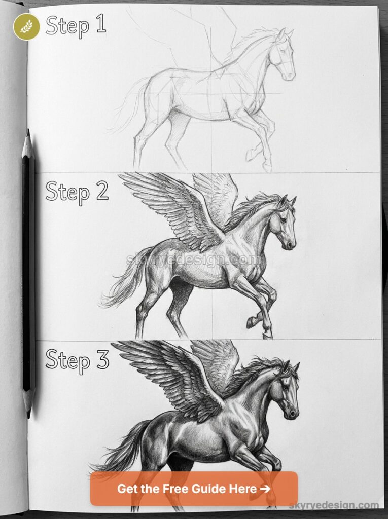 How to Draw a Pegasus: 8 Steps from Horse to Myth